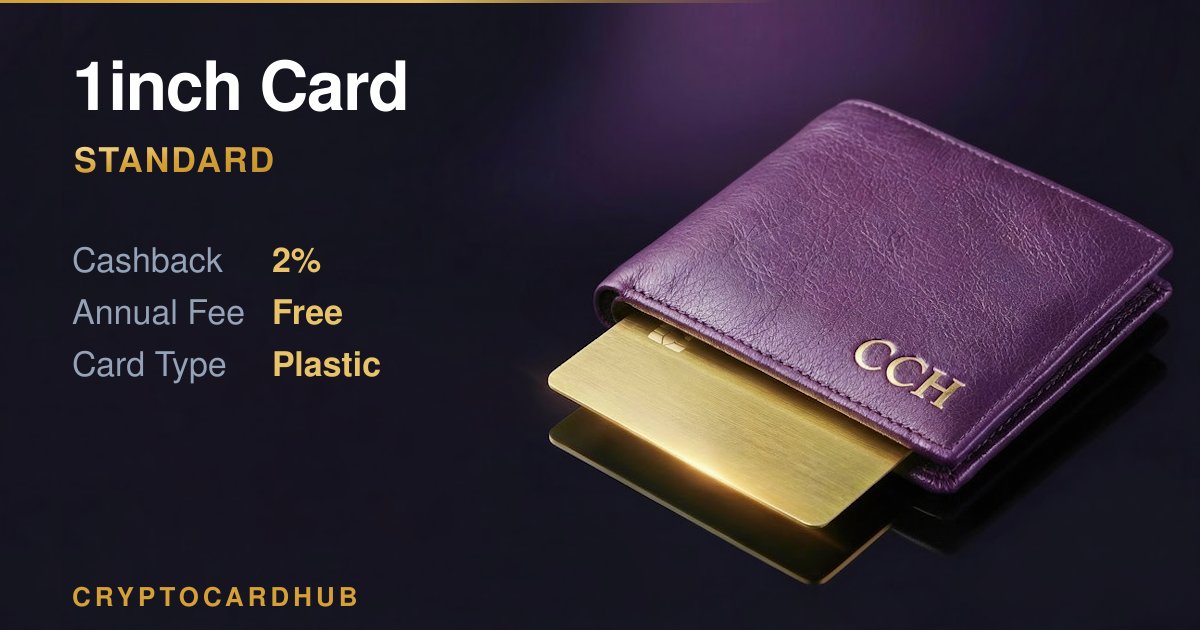 1inch Card - Crypto Card Details and Rewards