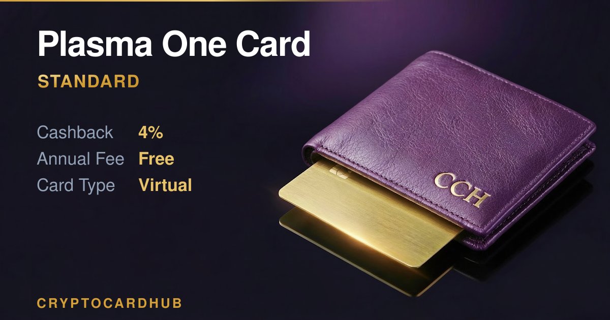 Plasma One Card - Crypto Card Details and Rewards
